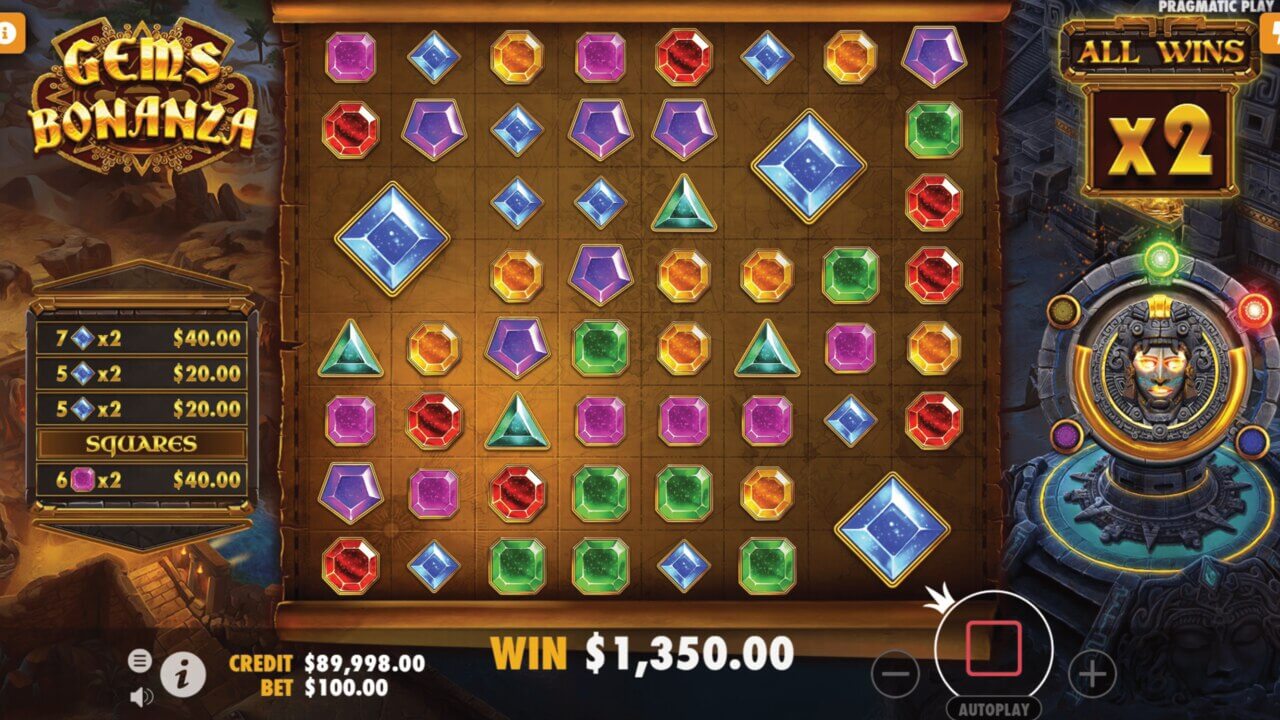 Llévate todas las joyas en Gems Bonanza Slot | PlayUZU